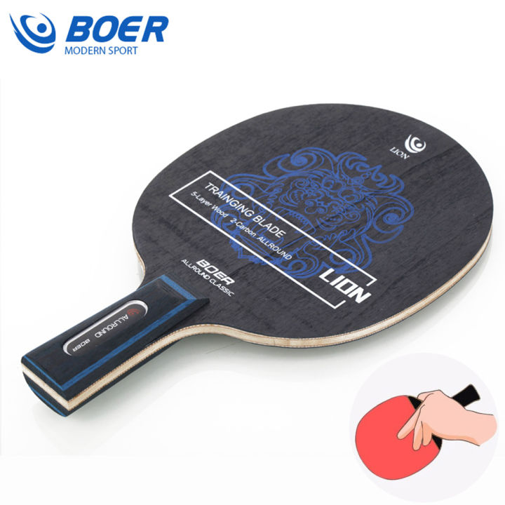 【Must-have】 Table Tennis Racket Professional Carbon Pong Racket Paddle ...
