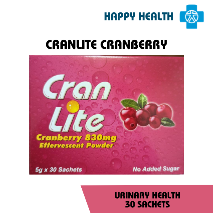 CRANLITE (EXP Mar 2027) CRANBERRY 830MG EFFERVESCENT POWDER 5G x 30 ...