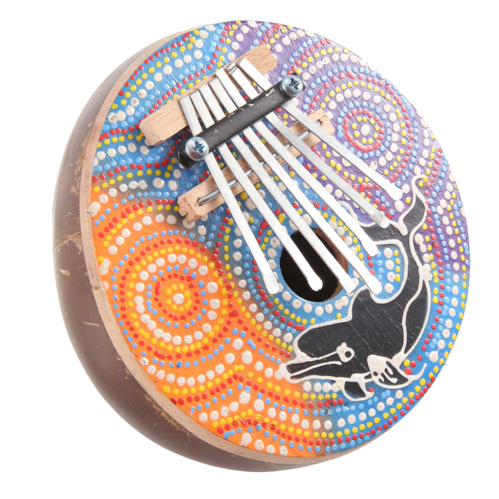 7 Key Tuneable Coconut Mbira Portable Kalimba Adjustable Finger Thumb ...