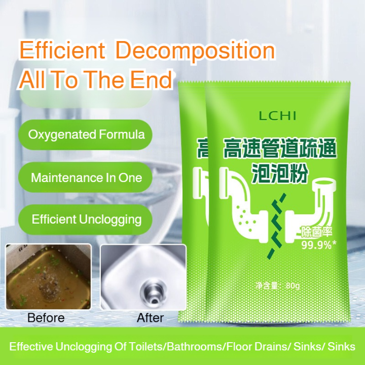 Takes effect in 5 seconds⚡ Dissolving agent deodorant High-speed pipe ...