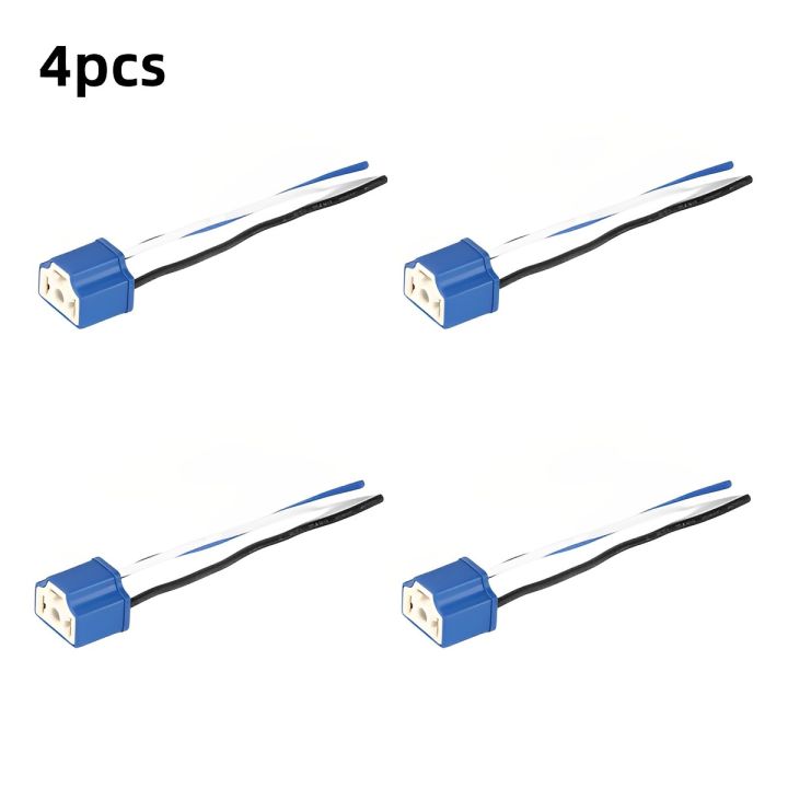 4pcs H4 12V Car Light Harness Connector Wiring Harness Car Lamp Socket ...