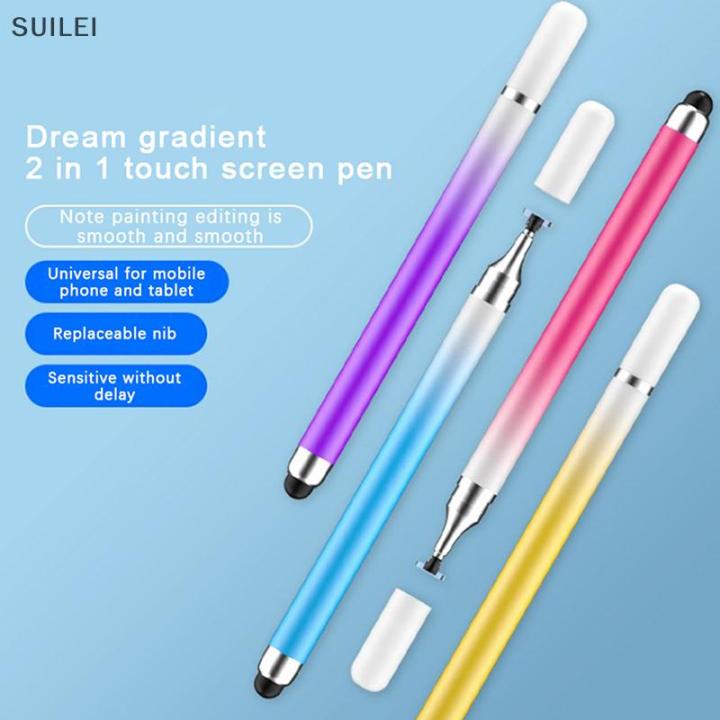 【Flash Sale】 2 In 1 Stylus Pen For Cellphone Tablet Capacitive Touch ...