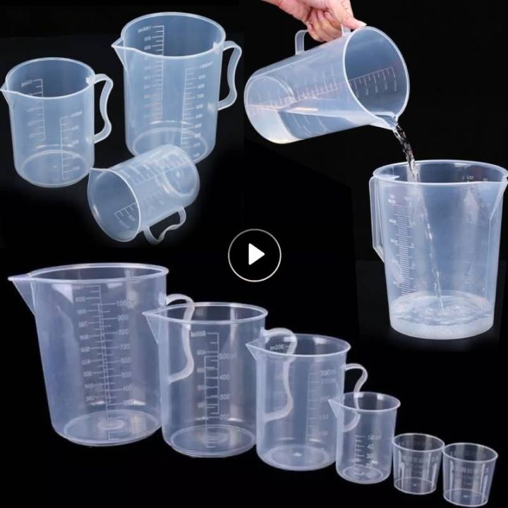 6 Sizes Plastic Measuring Cup Kitchen Dispenser Cup Baking Supplies ...