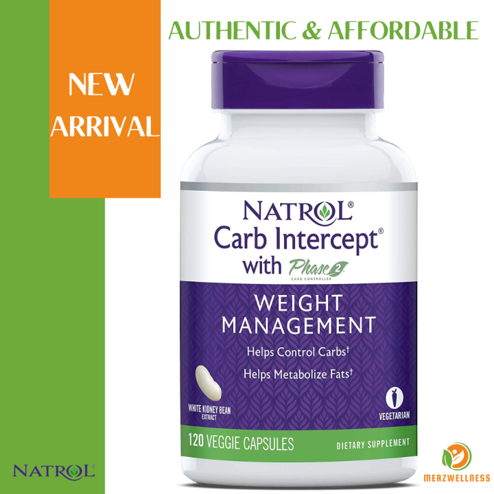 Natrol, Carb Intercept with Phase 2 Carb Controller, 120 Veggie ...