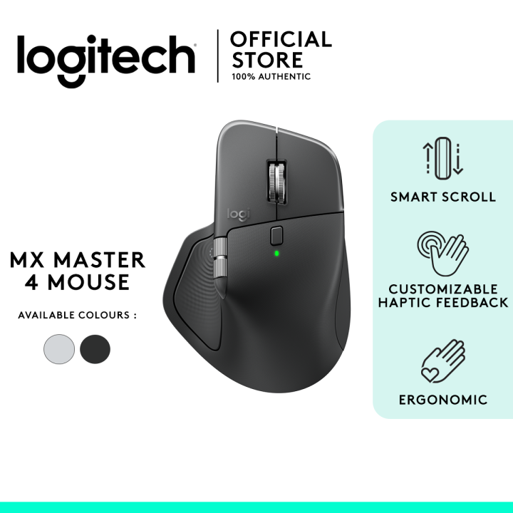 Logitech MX Master 4 / MX Master 4 for Mac Mouse 8,000 DPI Darkfield ...