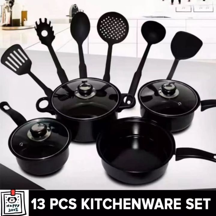 13Pcs Kitchenware Cookware Set Non-Stick/Soup Pot/Fry Pan | Lazada PH