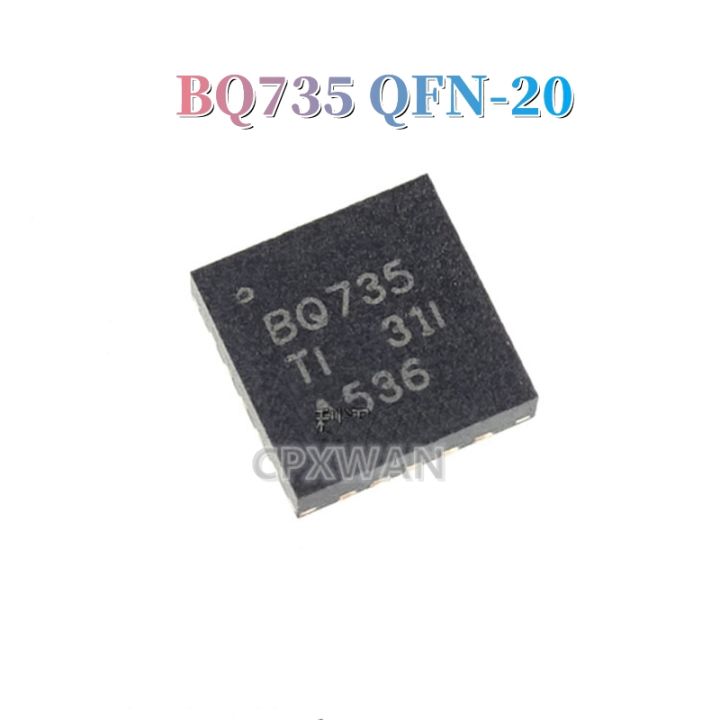 QFN-20 BQ735ของแท้2ชิ้น BQ24735 BQ24735RGRR QFN20วงจรจัดการพลังงานของ ...