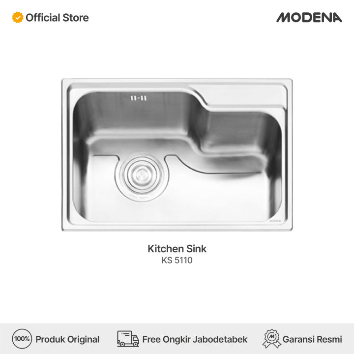 MODENA Kitchen Sink - KS 5110 (STAINLESS STEEL 304 MATERIAL) | Lazada ...
