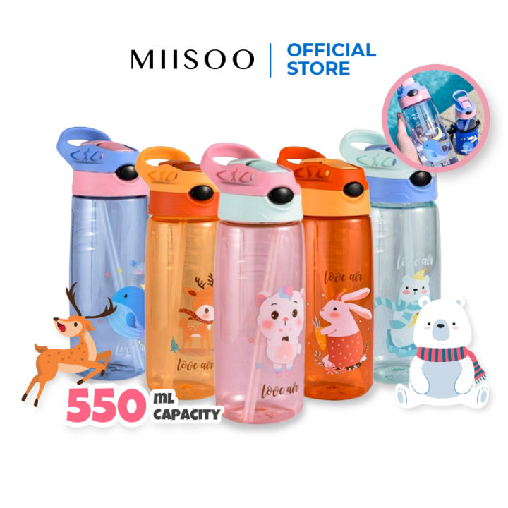 MIISOO Botol Minum Anak/ Botol Minum Anak Sekolah/ Botol Minum Lucu dan ...