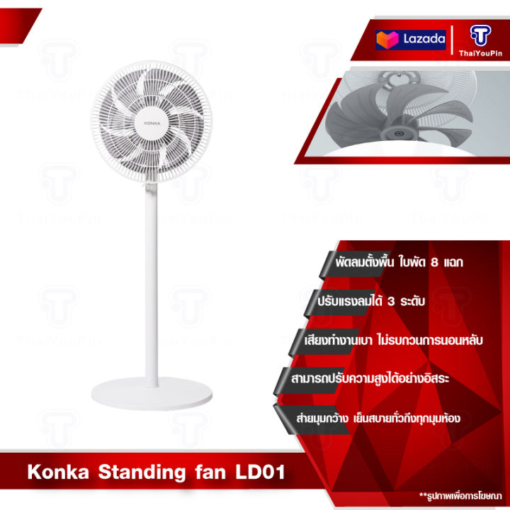 Konka Standing fan LD01 พัดลม พัดลมตั้งพื้น พัดลมตั้งโต๊ะ ปรับแรงลมได้ ...
