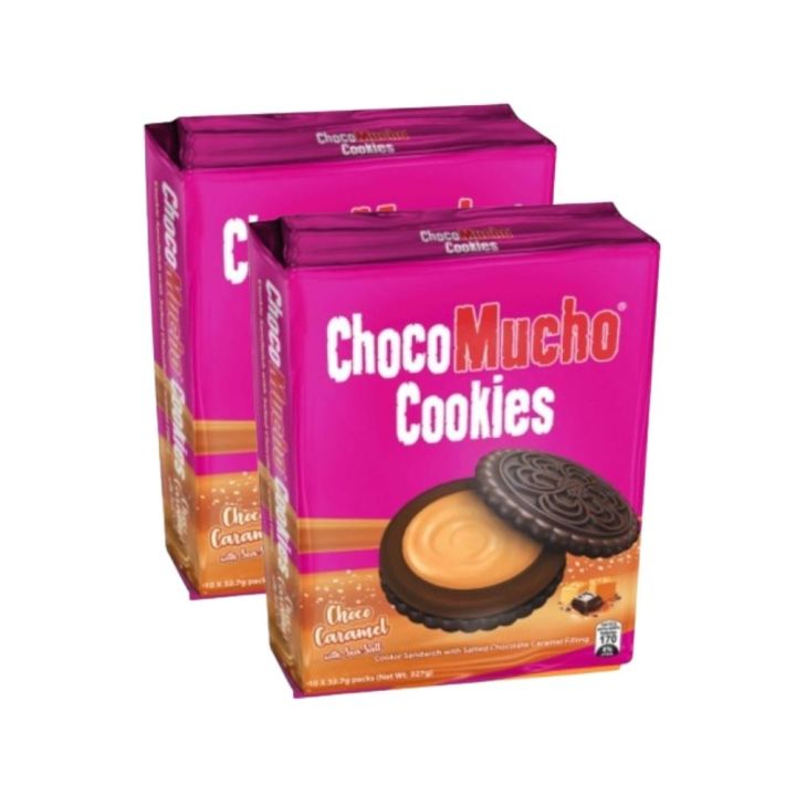 Choco Mucho Cookies Choco Caramel With Sea Salt 32.7G x 10pcs-Pack of 2 ...