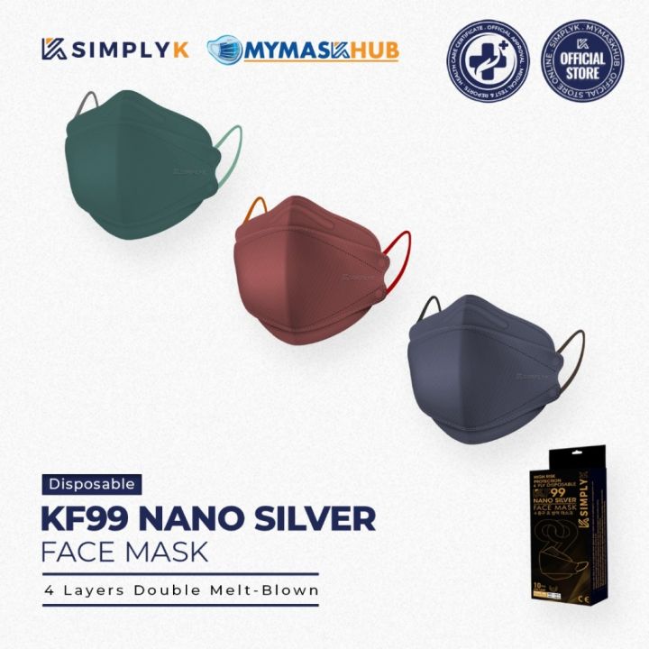 PENUTUP MUKA DEWASA Simply K 4Ply KF99 NANO SILVER SURGICAL FACE MASK ...