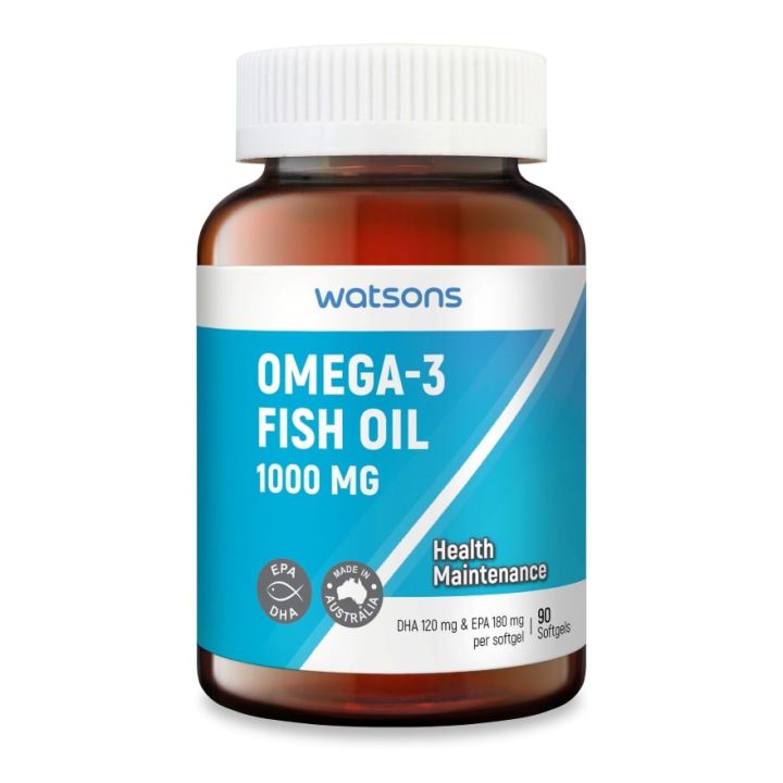 ☉WATSONS Omega 3 Fish Oil 1000mg 90's | Lazada