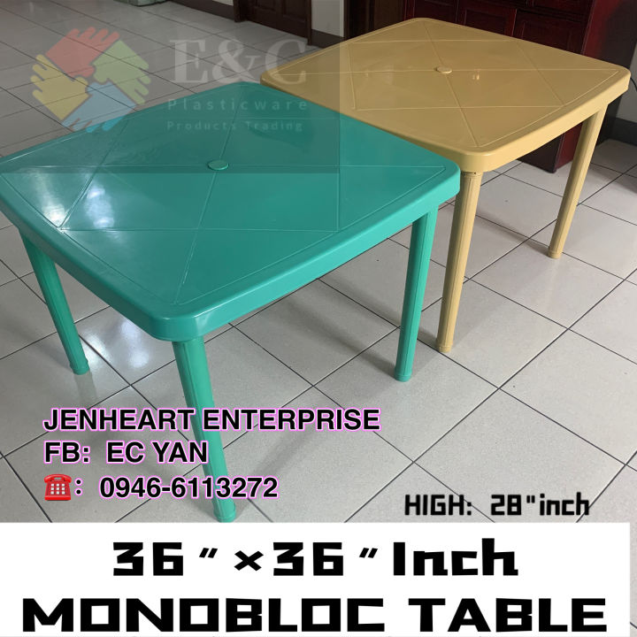 36*36INCH OSAKA PLASTIC SQUARE TABLE MONOBLOCK TABLE STURDY COFFEE ...