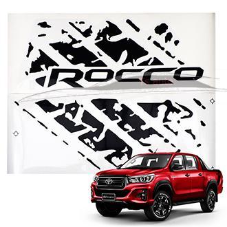 Sticker Rocco สีดำ สติ๊กเกอร์ ลาย ร็อคโค่ สีดำ Black ใส่ Toyota Revo ...