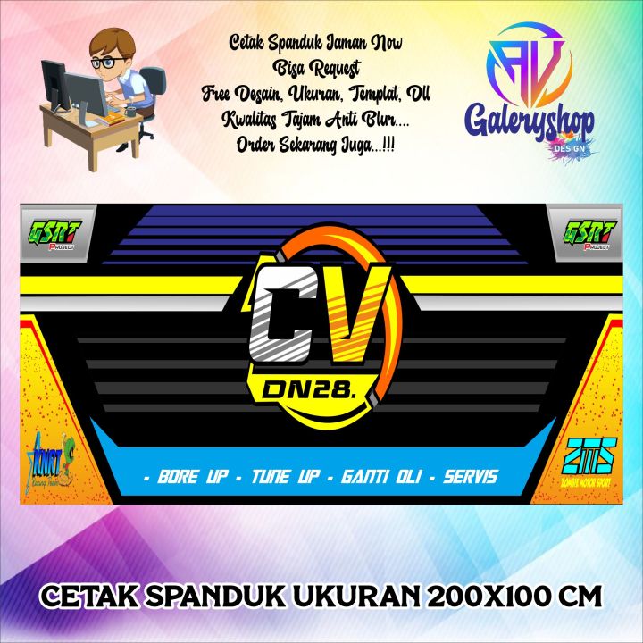 mmt, spanduk, banner, bengkel custom garis, dll ukuran 200x100cm custom ...