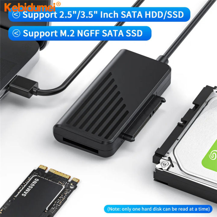 Kebidumei USB to SATA Adapter Cable USB 3.0 2.0 to M.2 NGFF SATA ...
