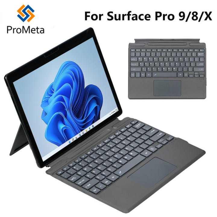 Surface Pro 8 9 X ไร้สาย แป้นพิมพ์ Bluetooth Keyboard For Microsoft Type Cover กับ ทัชแพดแบ็ค ...