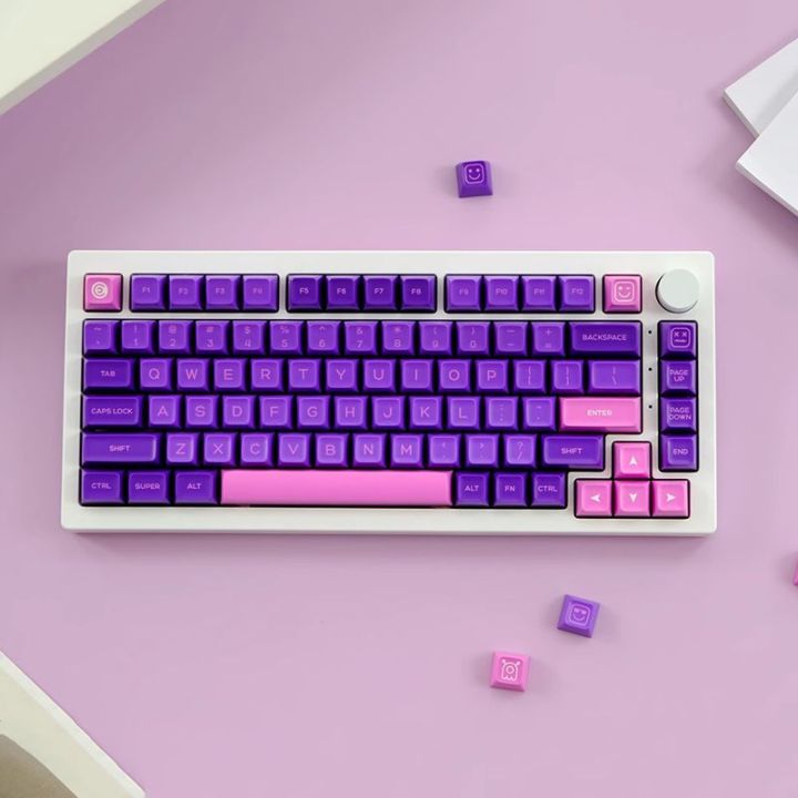 【keycap Only】genshin Impact Keycap Purple Inazuma Key Cap Sa Profile Pbt Double Shot Keycap For