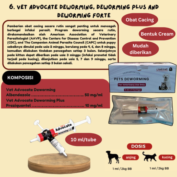 Nutricell Vets Advocate Pets Deworming Plus - Obat Cacing Kucing ...