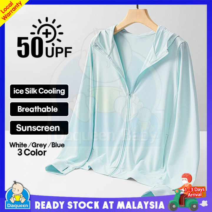 Ice Silk UV Sun Protection Clothing Jacket UPF 50+ Women Men Zip Up Hoodie Long Sleeve Outdoor ...