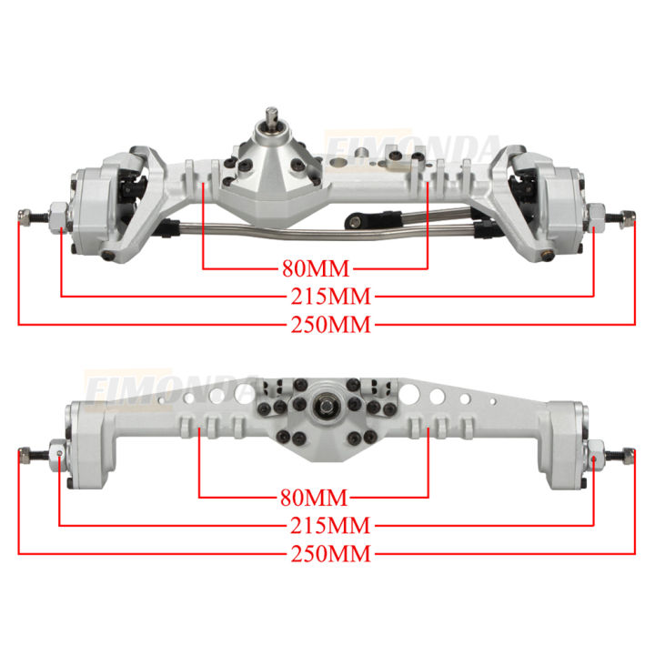 [nesjo] Aluminum F9 Portal Axle with Offset Front Differential for 1/10 ...
