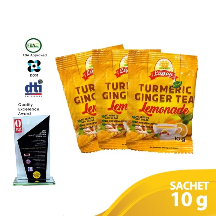 Luyan Turmeric Ginger Tea Lemonade 10g Sachet | Lazada PH