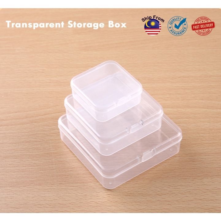 Square High Transparent Plastic Storage Box | Kotak Simpanan Plastik ...