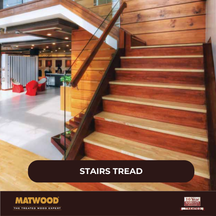 Matimco Matwood Wood Stairs Treads / Stair Tops 6 Feet | Lazada PH