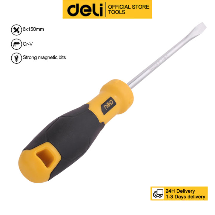 Deli Slotted Screwdriver 6x150mm DL6361501 | Lazada PH