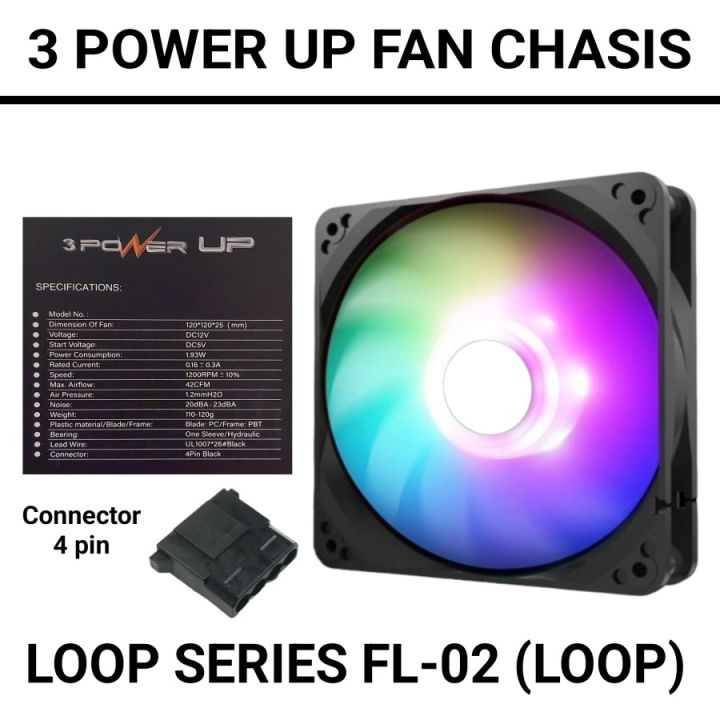 Fan Casing PC 12Cm RGB Fan Casing Gaming 12Cm Power UP | Lazada Indonesia