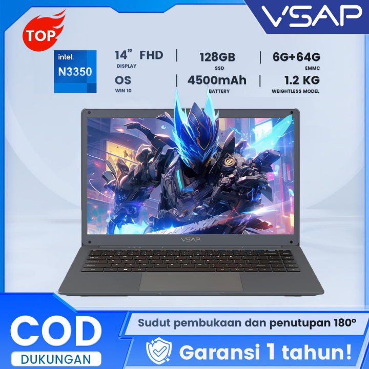 VASP Laptop Intel Celeron N3350 6G+64GEMMC+128GB SSD Windows 11 OHS 14 ...