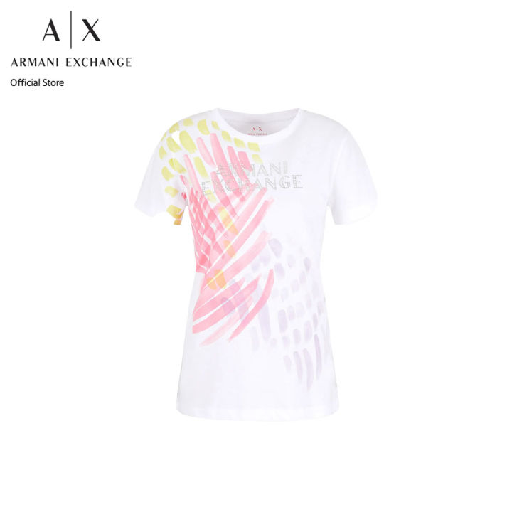 AX Armani Exchange เสื้อยืดผู้หญิง รุ่น AX 3DYT64 YJDGZ1000 - สีขาว ...