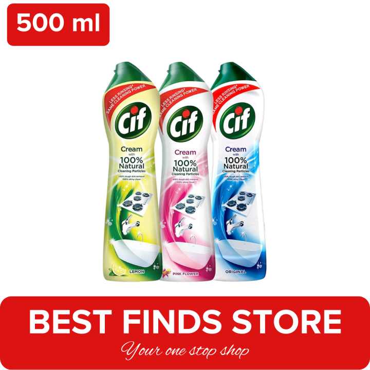 Cif Multipurpose Cream Cleaner 500ML | 100% Natural Cleaning Particle ...
