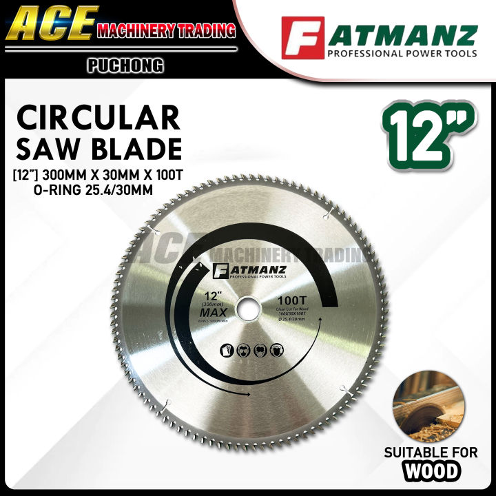 [ FATMANZ ] 12" Wood Cutting Disc / Circular Saw Blade 12" X 100T TCT ...