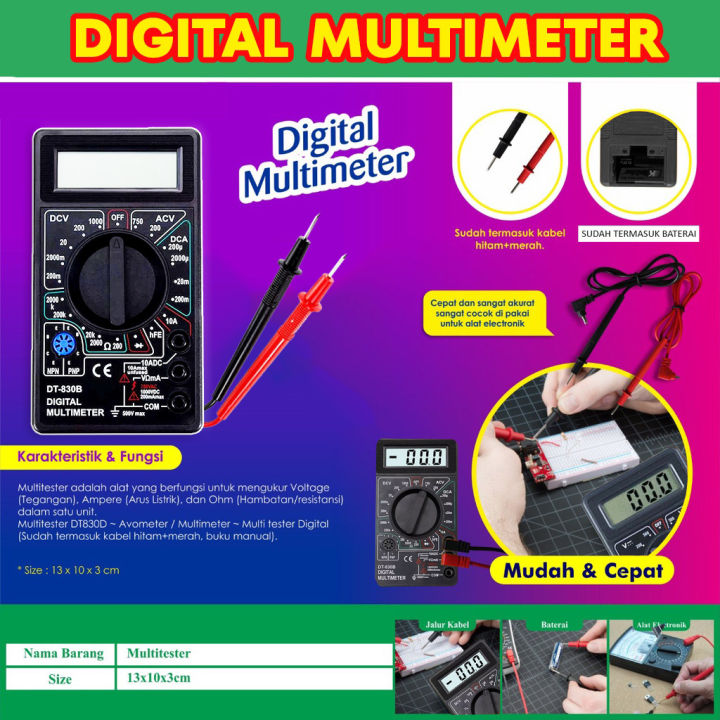 Avo Multi Meter Tester Avometer Multitester Multimeter Digita DT - 830 ...