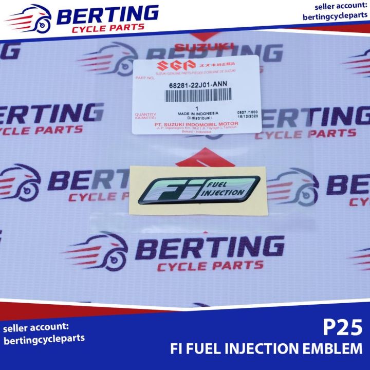 SGP 'FI' EMBLEM Suzuki FI Genuine 68281-22J01-ANN | Lazada PH