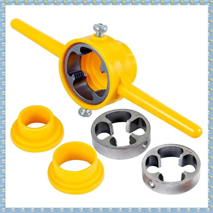 (RVJO) 6 PCS PVC Thread Maker Tool, Round Die for PVC Yellow with 1/2 ...