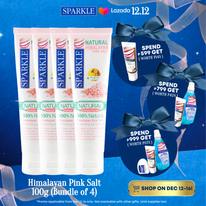 [30% OFF] SPARKLE Natural Himalayan Pink Salt Healthy Whitening ...