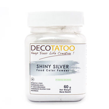 Decotatoo Shiny SILVER Color powder 60 gr (pewarna makanan) | Lazada ...