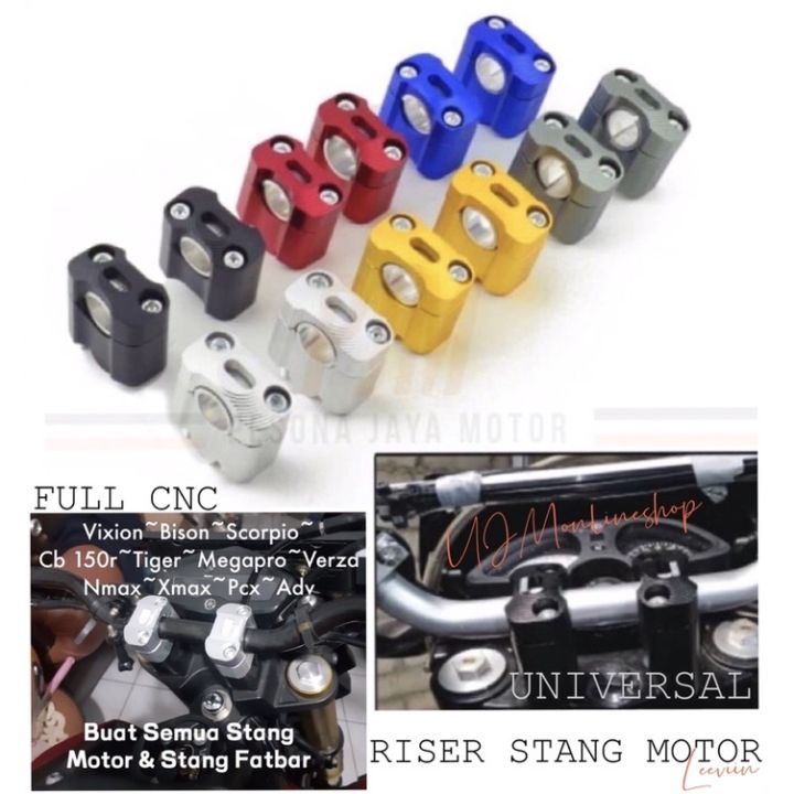 Raiser Stang Motor Peninggi Stang Full Cnc Universal Buat Semua Stang ...