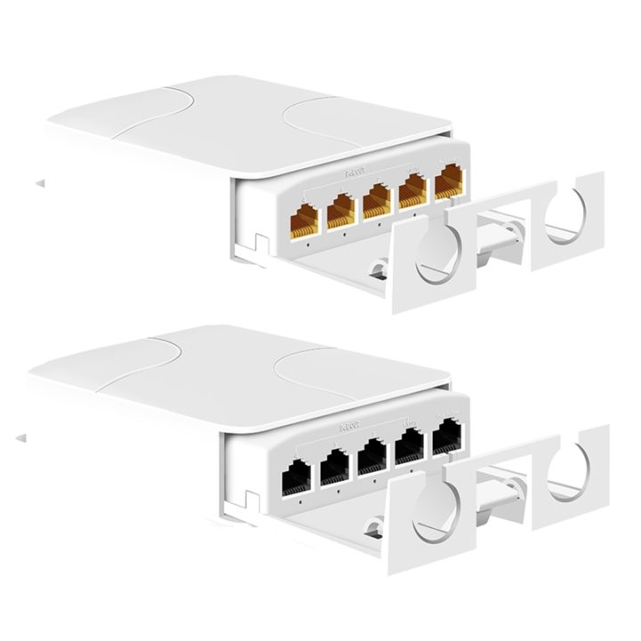 TECHCHIP-New 4-Port IP55 Outdoor Waterproof POE Repeater 1 to 4 Network ...