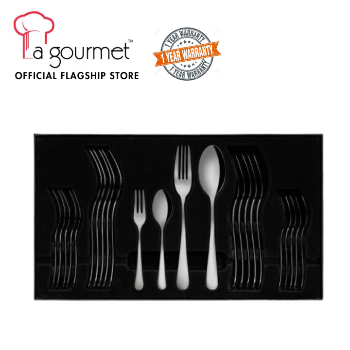 La gourmet Milan 24 Pieces Cutlery Set in Gift Box | Lazada Singapore
