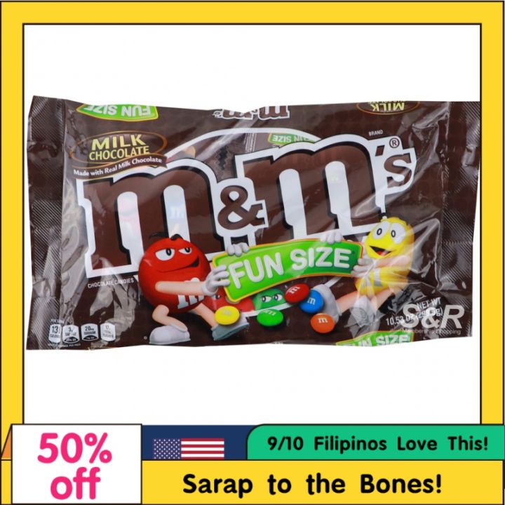 【PINOY-STYLE】M&M's Fun Size Milk Chocolate Snacks 298.5g | Lazada PH