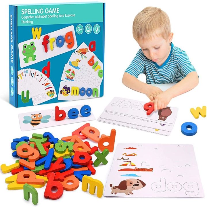 QAN1031 Puzzle Card Board Language Toys Alphabet Game English Alphabet ...