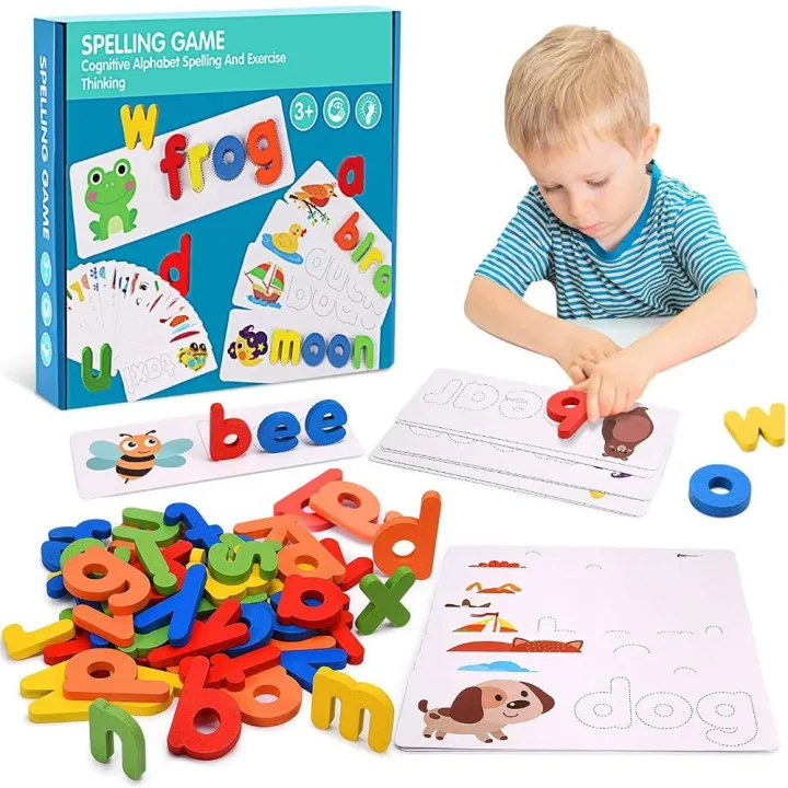 YOUSHI TOP Kids Gifts English Spelling Puzzle Card Board Reading ...