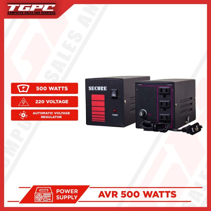 SECURE AVR 500 Watts AVR (automatic voltage regulator) 220v | Lazada PH