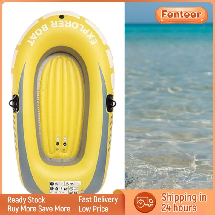 Fenteer Inflatable Kayak with Oar Holders PVC Inflatable Dinghy Boat ...