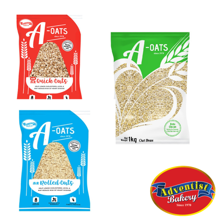 【Ready Stock】Adventist Bakery A-Oats Quick Oats 1 kg | Lazada