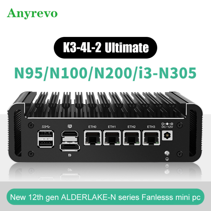 12th Gen Firewall Router 12th Gen Fanless Soft Router Core i3 N305 N200 ...